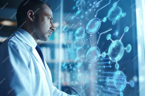 premium ai image doctor or scientist using smart visual interface