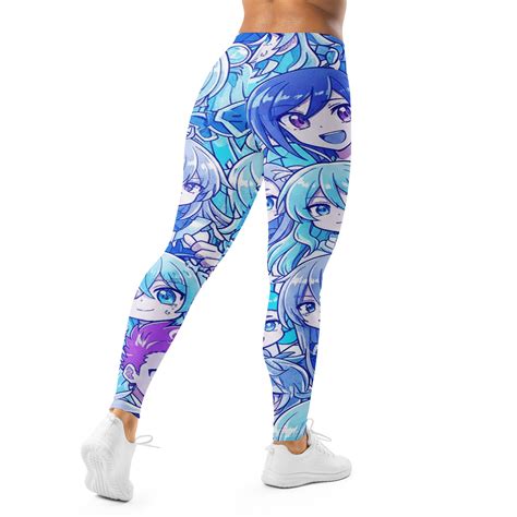 Anime Collage Ice Kingdom Leggings Womens Leggings Gearbunch