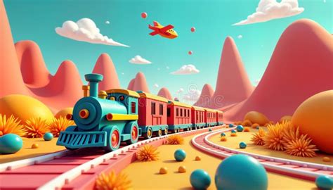 Cartoon Train Tracks And Train Thomas Cartoon Train Track Set