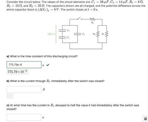Solved Consider The Circuit Below The Values Of The Circuit Chegg Com