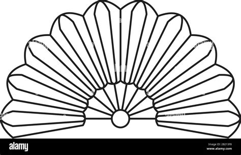 Handheld Fan Icon Template Black Color Editable Handheld Fan Icon