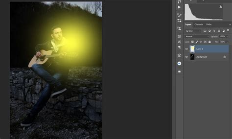 how to easily create lighting effects in photoshop using overlay blend mode