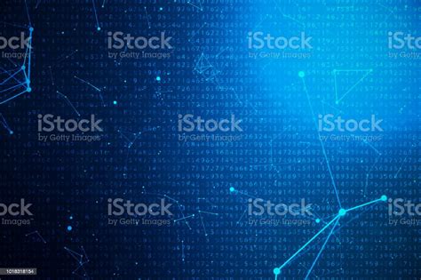파란색 배경에 3d 그림 디지털 코드입니다 개념 코드 암호화 된 데이터입니다 0에 대한 스톡 벡터 아트 및 기타 이미지 0 3차원 형태 가상현실 Istock