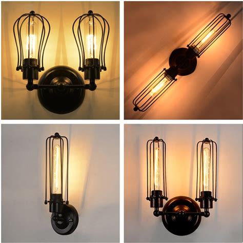 美式复古工业风装饰壁灯创意酒吧餐厅咖啡厅奶茶店理发店铁艺壁灯虎窝淘