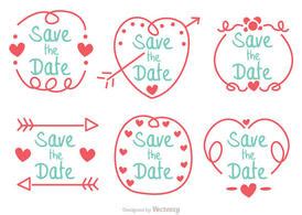 Hand Drawn Save The Date Vector Pack Free Vector Download FreeImages