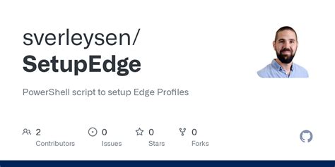 github sverleysen setupedge powershell script to setup edge profiles