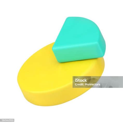 통계 원형 차트 3d 아이콘입니다 녹색 부분이 있는 인포그래픽 옐로우 서클 차트에 대한 스톡 벡터 아트 및 기타 이미지 차트