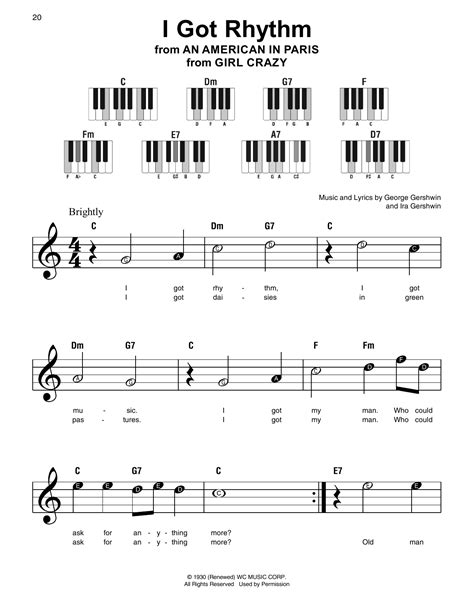 George Gershwin I Got Rhythm Sheet Music
