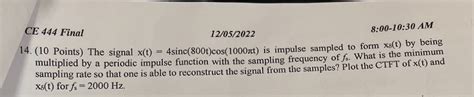 solved 14 10 points the signal