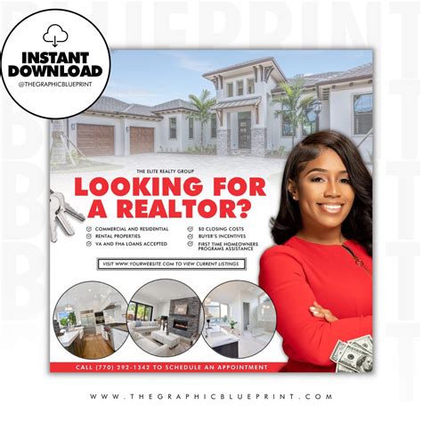 Real Estate Flyer Realtor Realty Flyer Editable Flyer Canva Flyer