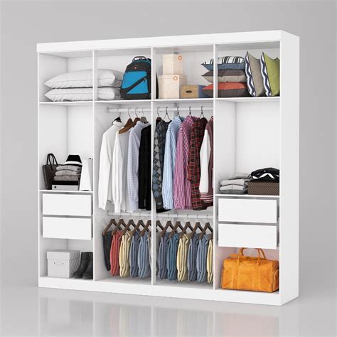 Guarda Roupa Rubi Casal 8 Portas 4 Gavetas Carioca Castelo Dos Móveis