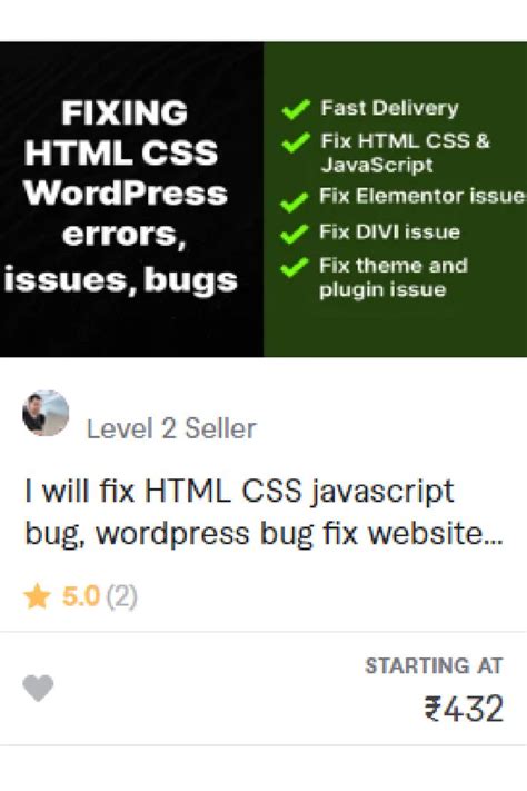 Websanju I Will Fix Html Css Javascript Bug Wordpress Bug Fix Website Issue For 15 On