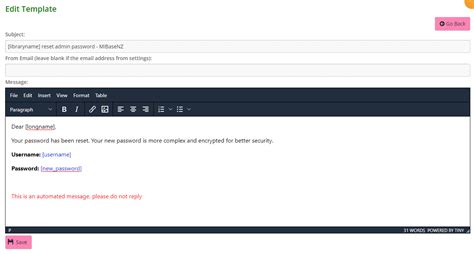 New Password Bulk Email Mibase New Zealand