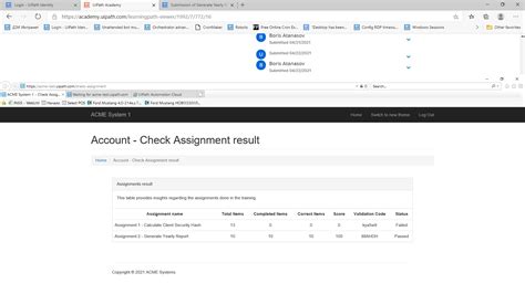 submission of generate yearly report re framework something else