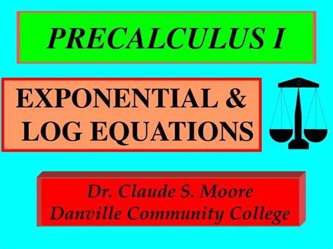PPT PRECALCULUS I PowerPoint Presentation Free Download ID