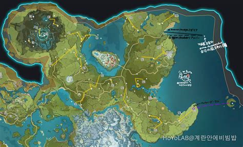 Krenjp V35 14분만에 모든 몬드 눈동자 위치 파악하기 Genshin Impact Hoyolab