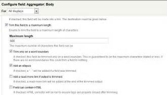 How To Trim An Aggregator Rss Feed Drupal Answers