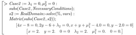Constrained Optimization Kuhn Tucker Conditions