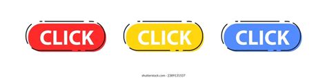 Click Here Button Icon Mouse Cursor Stock Vector Royalty Free