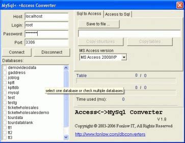 Access MySql Converter 1 7 Download AccessMySql Exe