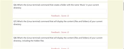 Solved Q6 Whats The Linux Terminal Command That Create A