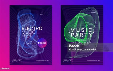 네온 트랜스 이벤트 전단지 테크노 Dj 파티 일렉트로 댄스 음악 전자 Dj에 대한 스톡 벡터 아트 및 기타 이미지 Dj 과학 동점골 Istock