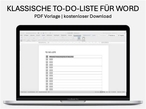 TO DO Liste Vorlage Word Kostenlos Herunterladen