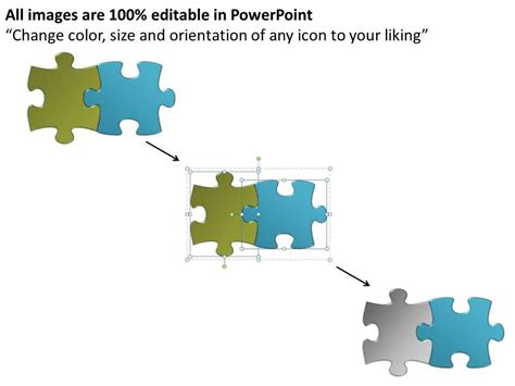 2 Stages Puzzle Diagram PowerPoint Templates Download PPT Background Template Graphics