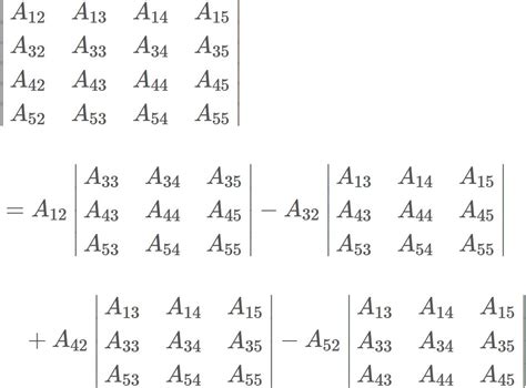 Determinant Of A 5x5 Matrix Semath Info