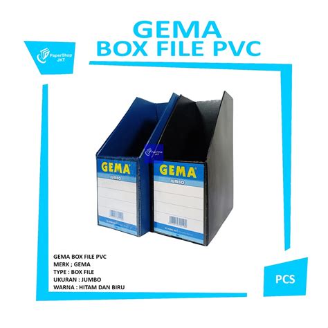 Jual Gema Box File Folio Pvc Jumbo Hitam Biru Pcs Shopee Indonesia