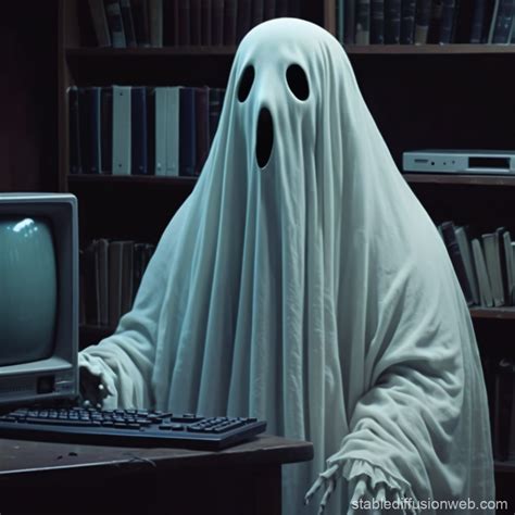 Ghost Uses Old Computer Stable Diffusion Online