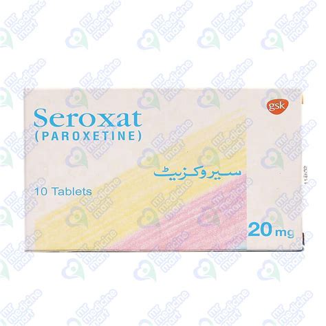 Seroxat 20mg Tablet 10 S