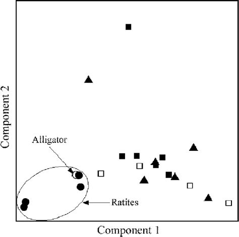 Principal Component Analysis Of Genomic Signatures Of 16 Neognaths ¥ D Download Scientific