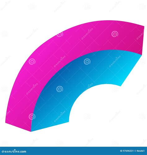 Arc Bend Box Stock Vector Illustration Of Object Border 97696331