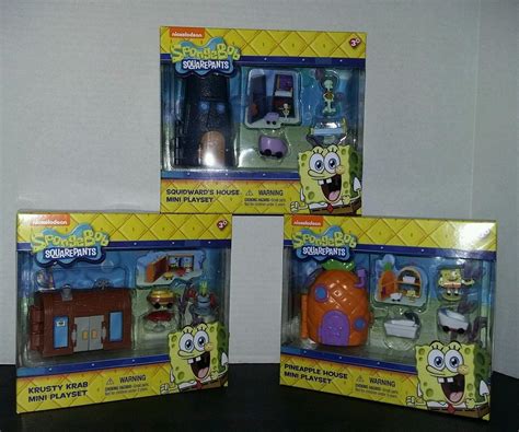 Spongebob Squarepants Mini Playsets Nickelodeon Krusty Krab Pineapple