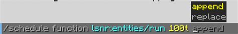 Schedule Append Replace Unobtrusive Rminecraftcommands