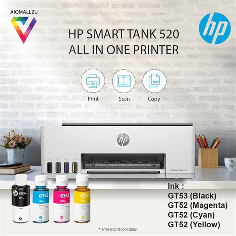 Hp Smart Tank 520 All In One Printer Print Scan Copy