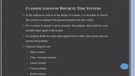Discrete Time Systems And Its Classifications Pptx