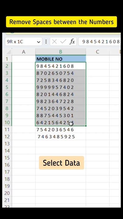 Remove Spaces Between The Numbers Exceltech Explorepage Exploreandcreate Excelworld Youtube