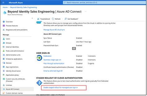 Integration Guide For Azure AD Hybrid Beyond Identity