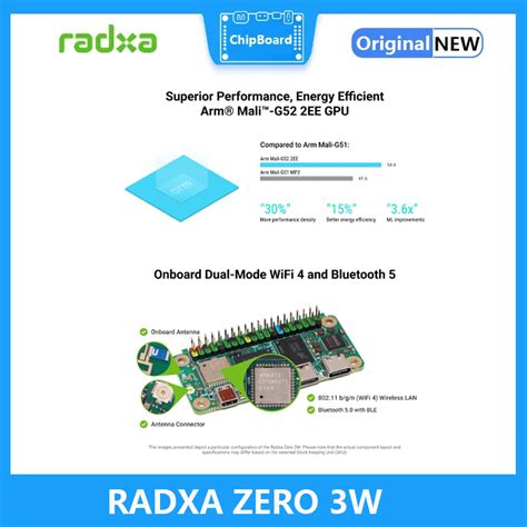Radxa Zero 3w Quad Core แผงวงจรขนาดเล็ก Rk3566ชิป Cortex® A55 อุปกรณ์คอมพิวเตอร์