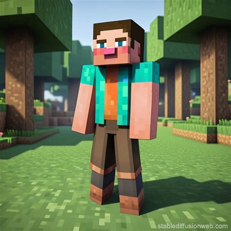 Minecraft Village Scene Stable Diffusion Online