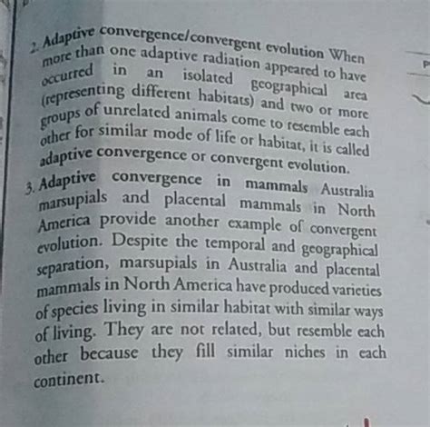 Adaptive Convergence Convergent Evolution When More Than One Adaptive Rad