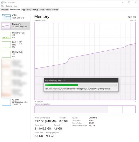 Unity Allocates Ram Indefinitely Until Freezing The Computer When