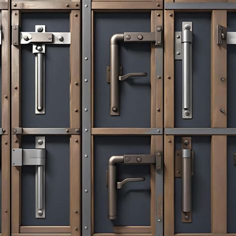 Closeup Aluminium Window Hinges And Handles Premium Ai Generated Image