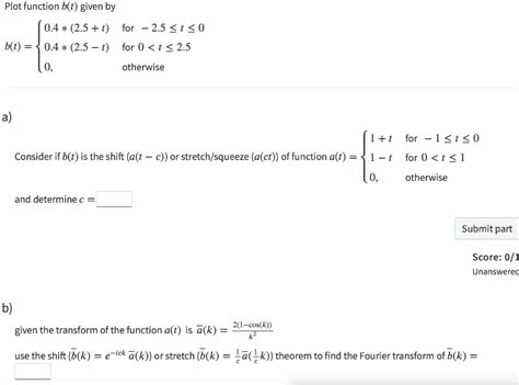 Solved Plot Function B T Given By T For Chegg Com