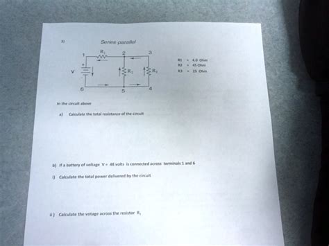 Solved Series Parallel R1 40 Ohm R2 45 Ohm R3 25 Ohm In The