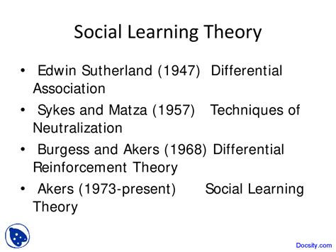 Edwin Sutherland Criminological Theory Lecture Slides Docsity