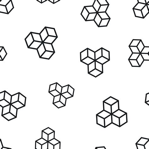 Blockchain Technology Icon Seamless Pattern Background Business