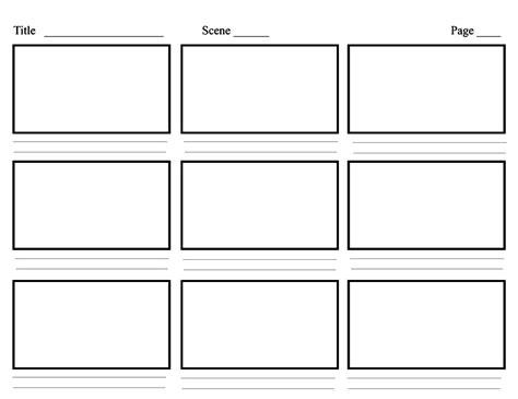 Professional Storyboard Template Printable Digitally Credible